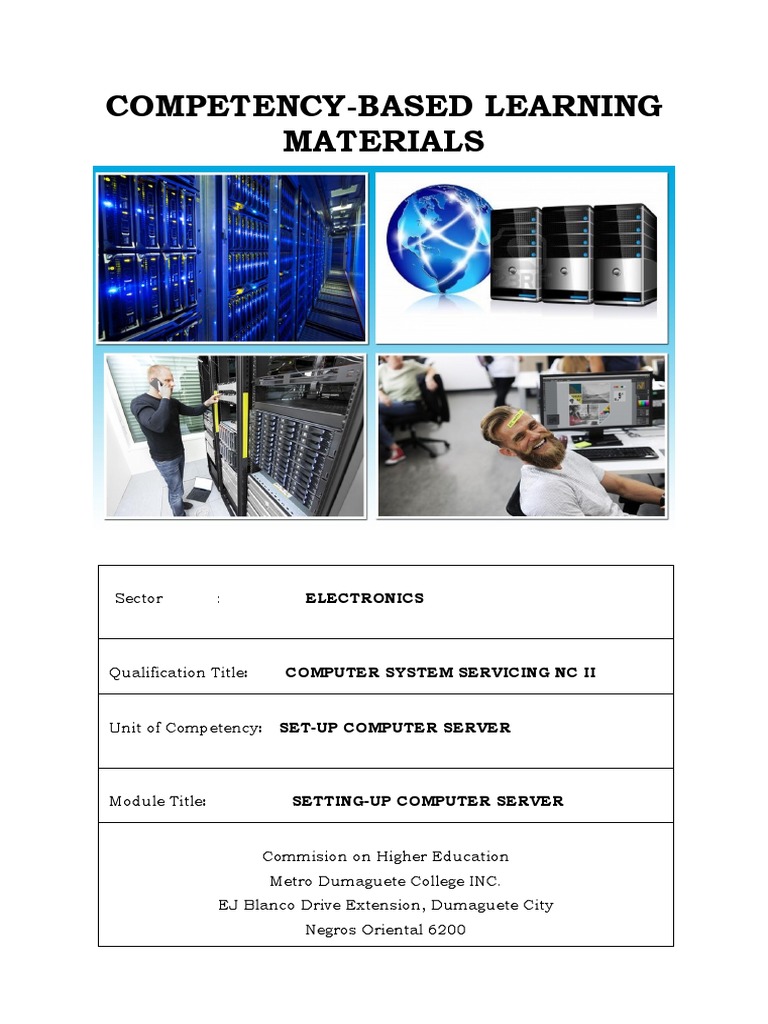 Competency-Based Learning Materials: Sector: Electronics | PDF | Server (Computing) | Computer ...