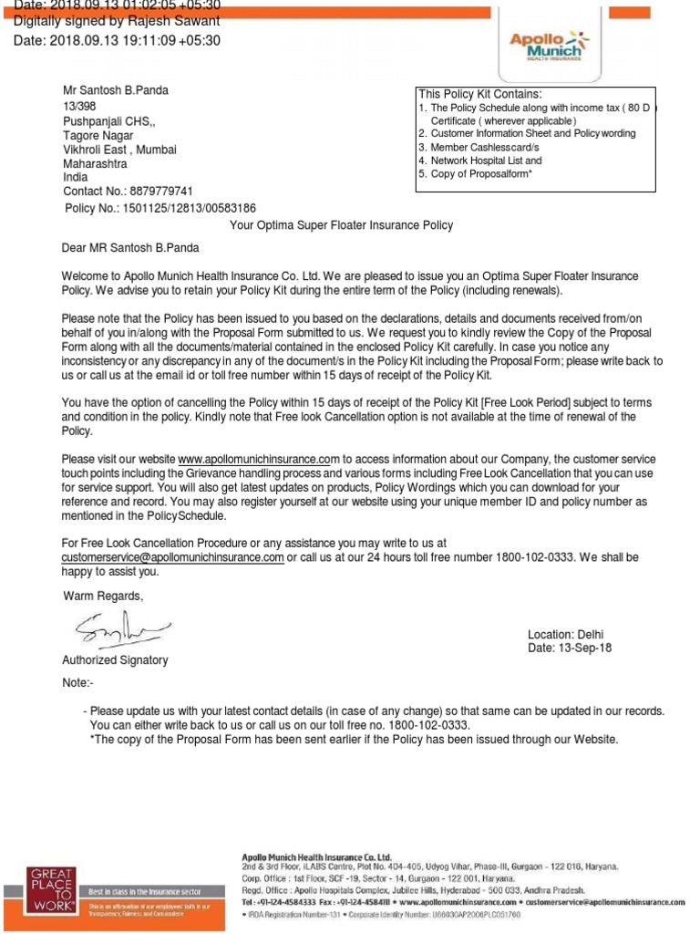 80D Medical Insurance | PDF | Insurance | Service Industries