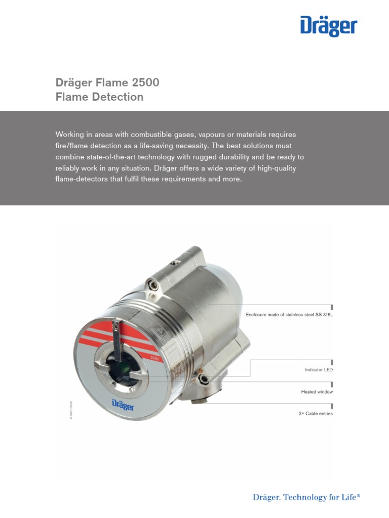 Draeger Flame 2500 3IR Datasheet | PDF | Chemistry | Energy And Resource