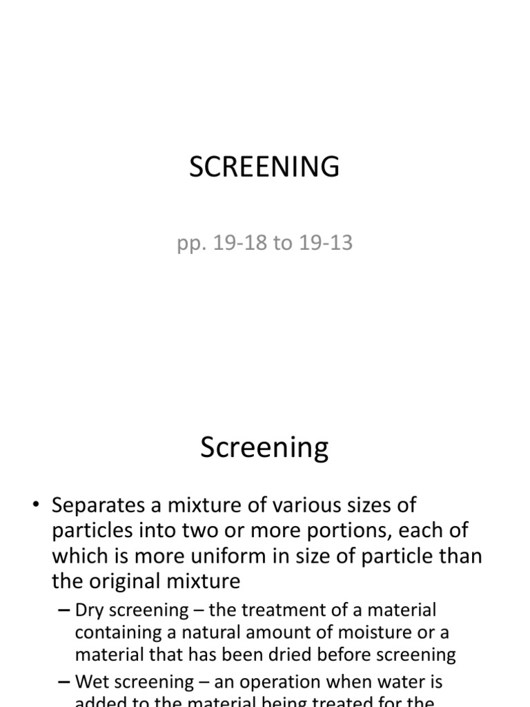 Screening | PDF | Physical Sciences | Applied And Interdisciplinary Physics
