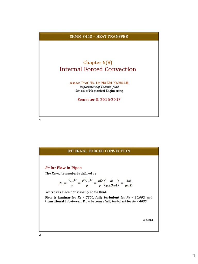 Handout | PDF | Heat Transfer | Fluid Dynamics