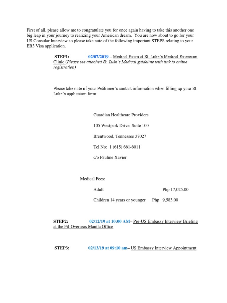 EB3 Visa Interview Preparation Guide | PDF | Passport | Consul (Representative)