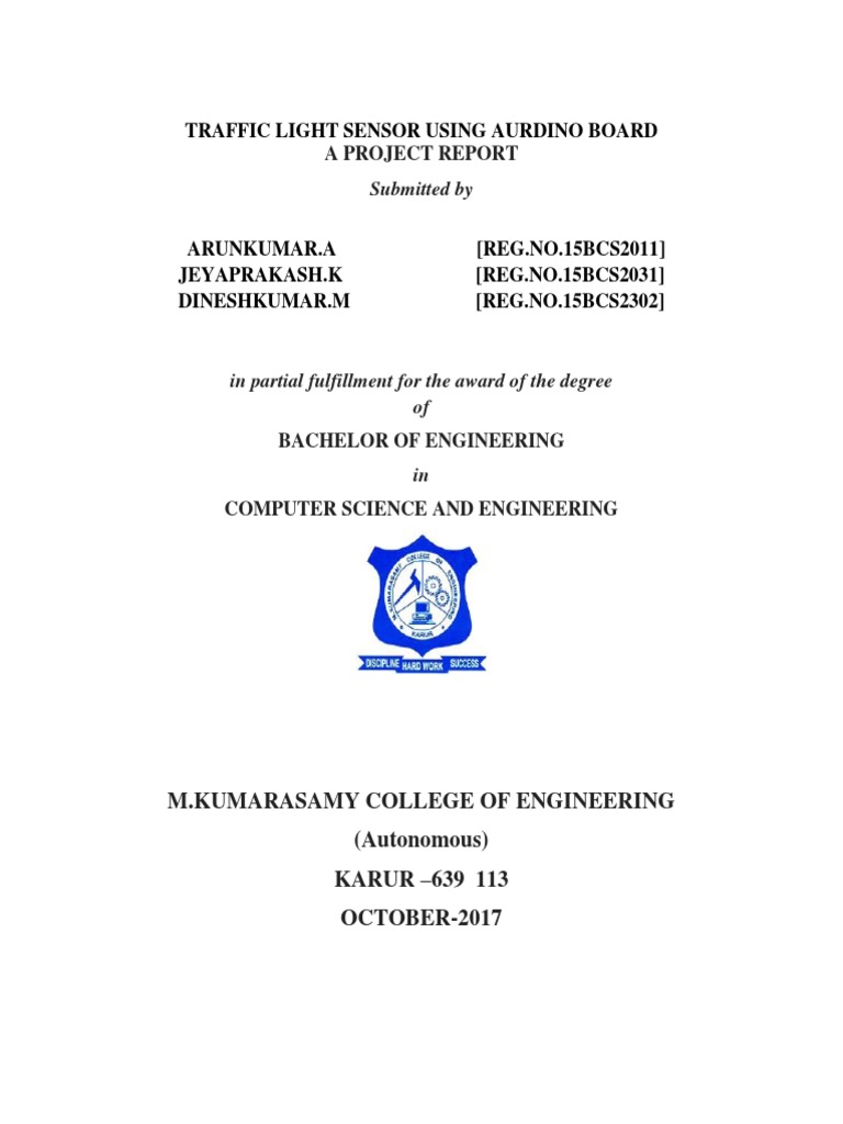 Traffic Light Sensor Using Arduino Board | PDF | Traffic Light | Traffic