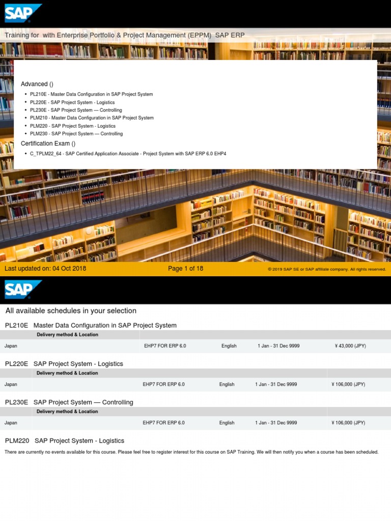 Training For With Enterprise Portfolio & Project Management (EPPM) SAP ...