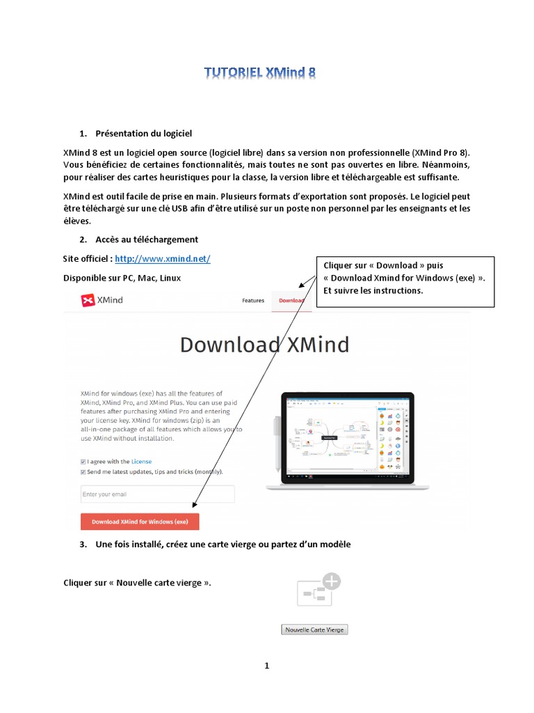 TUTORIEL XMind 8 | PDF | Logiciel gratuit | Microsoft Windows