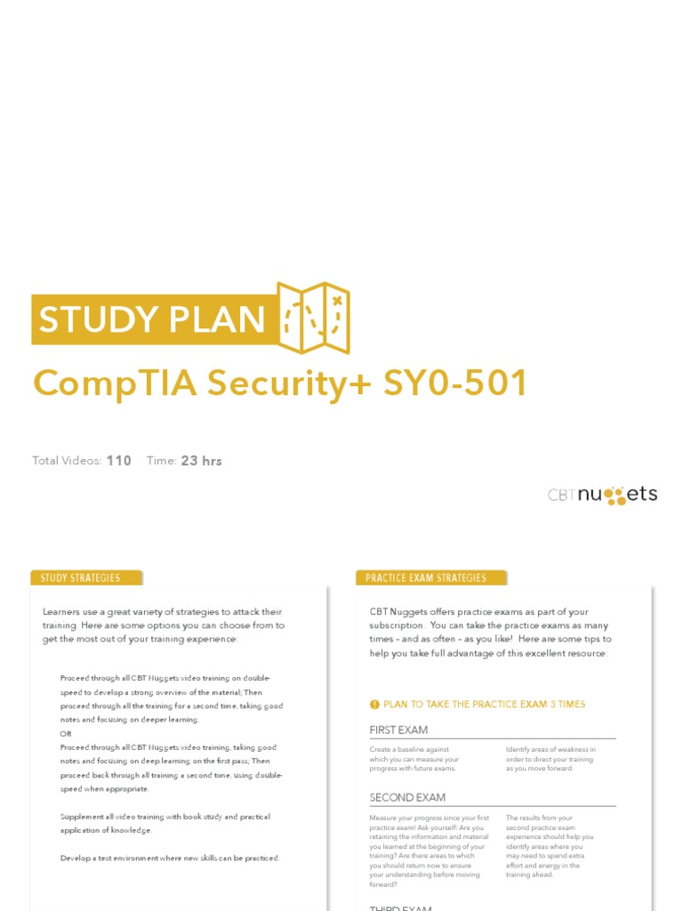 CompTIA Study Plan | PDF | Cryptography | Educational Technology