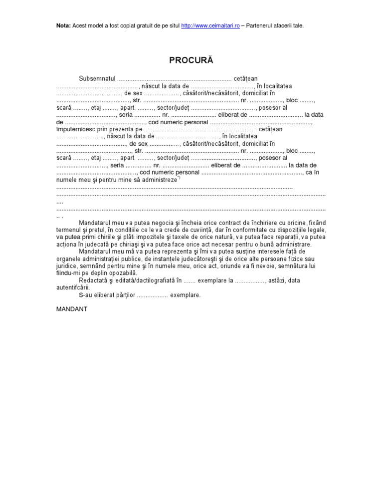 Procura Generala de Administrare | PDF