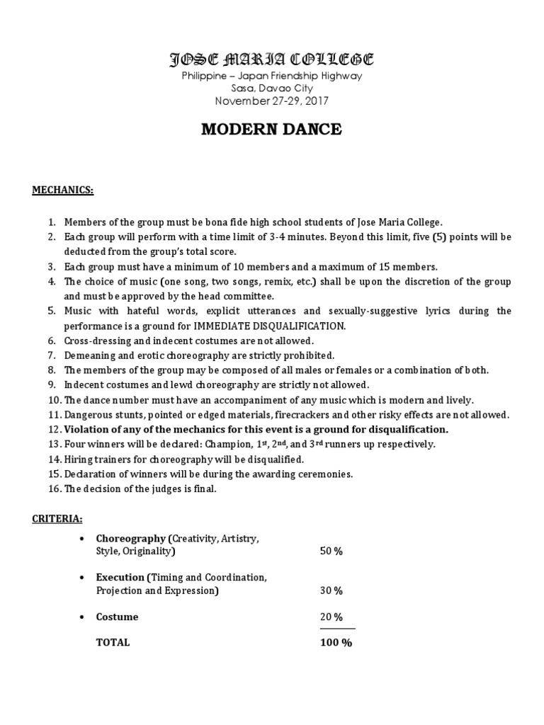 Modern Dance Mechanics | PDF | Entertainment | Entertainment (General)