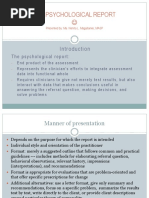 Psychological Report Format | PDF | Psychological Evaluation ...
