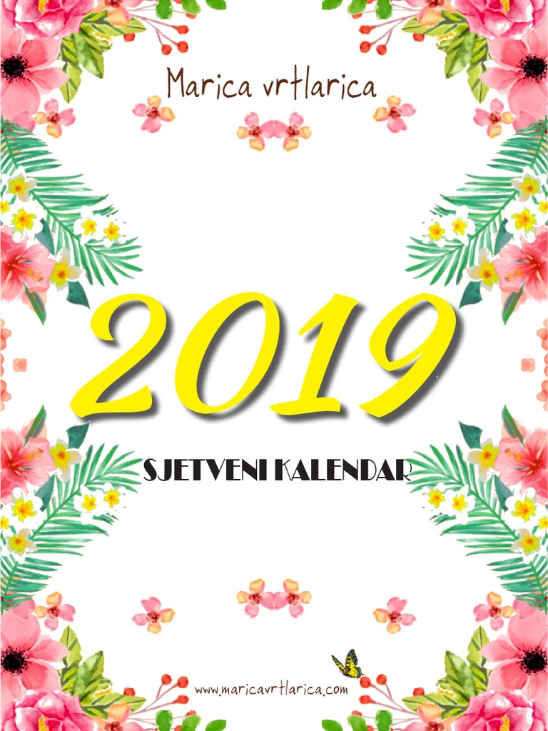 Sjetveni Kalendar 2019 Marica Vrtlarica | PDF