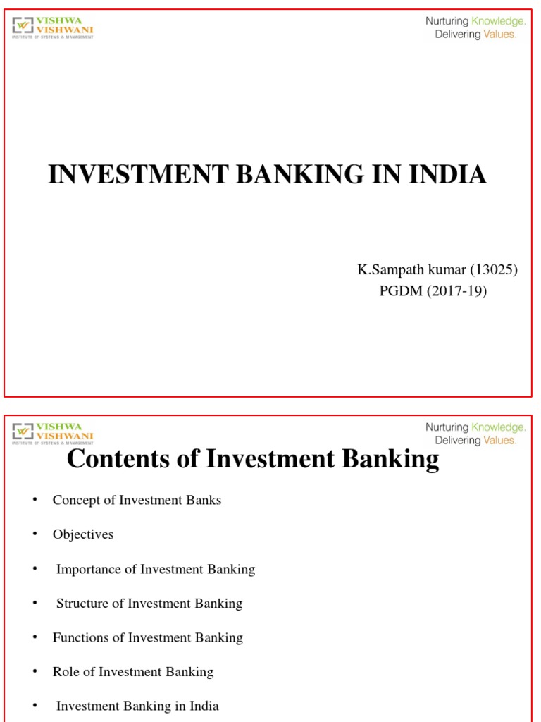 Investment Banking Project | PDF | Investment Banking | Securities ...