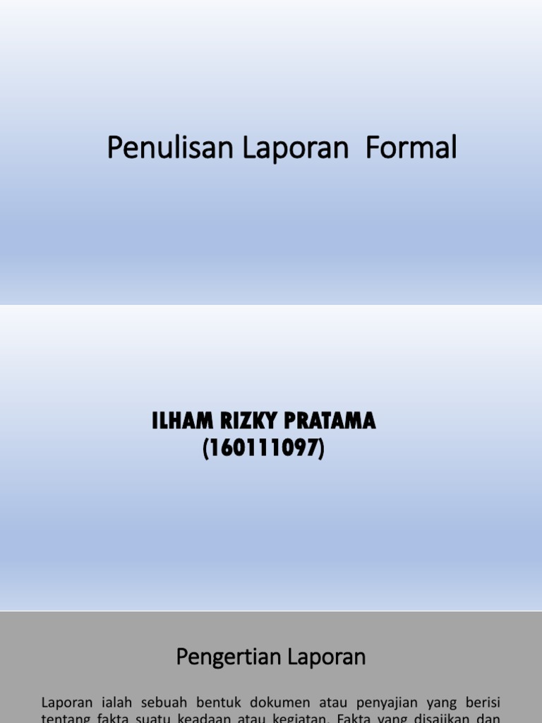 Penulisan Laporan Formal | PDF