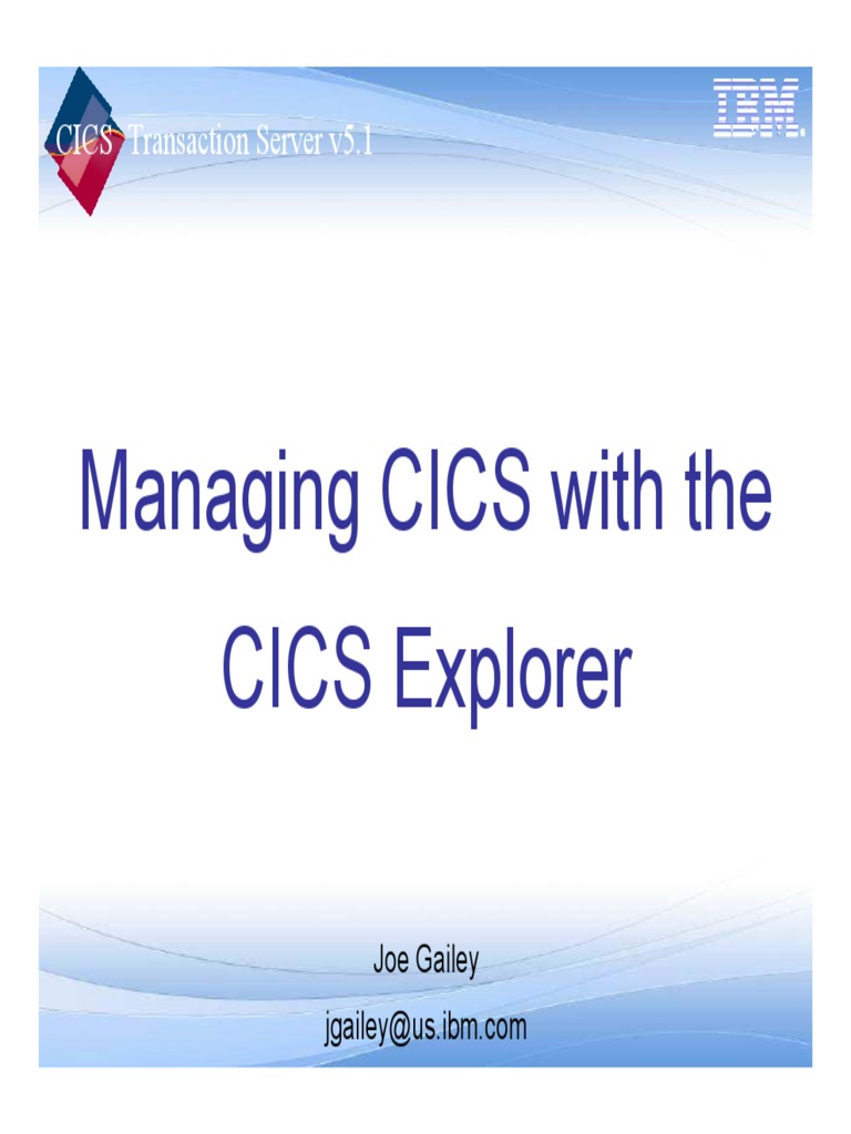 CICS Explorer PDF | Download Free PDF | Eclipse (Software ...
