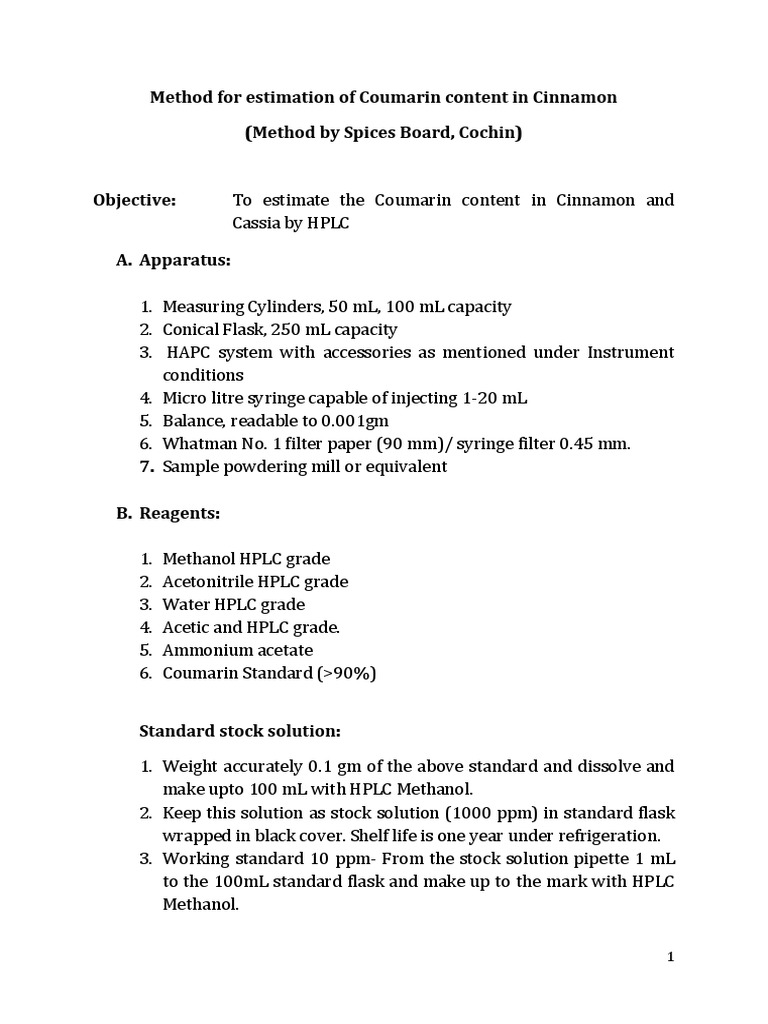 Manual Cinnamon 20-02-2018 | PDF | Cinnamon | High Performance Liquid ...