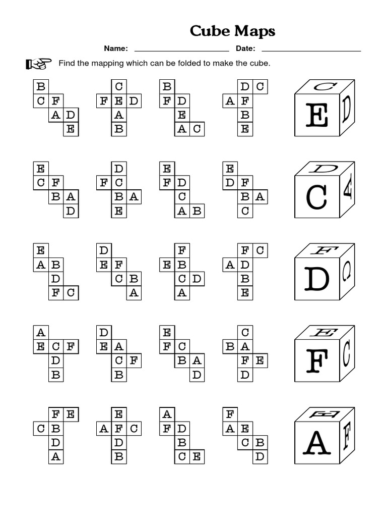 WorksheetWorks Cube Maps 19 PDF | PDF