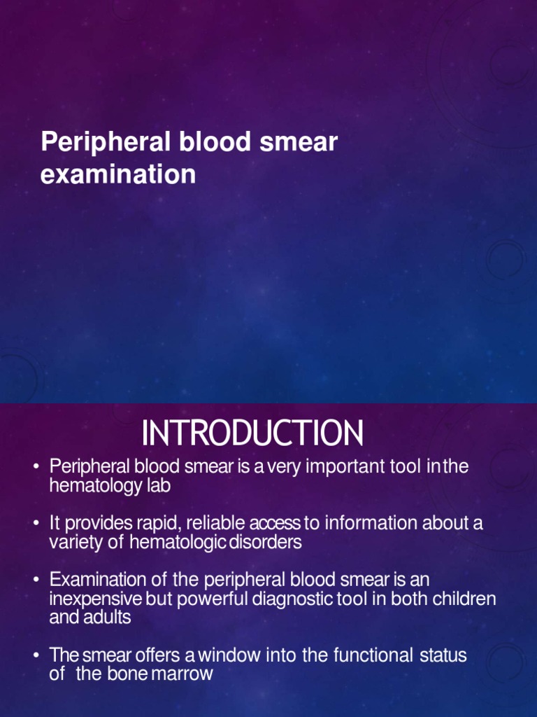 Peripheral Smear Examination | PDF | Anemia | White Blood Cell