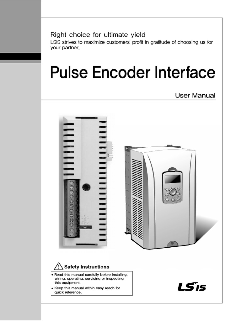 Manual - Drive - Is7 - ENG - KOR - Pulse Encoder Option PDF | PDF ...