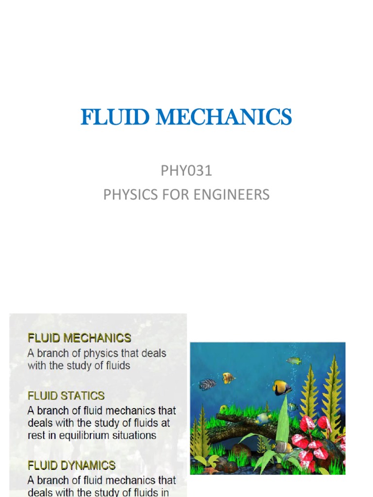Fluid Mechanics 1 | PDF | Atmospheric Pressure | Pressure