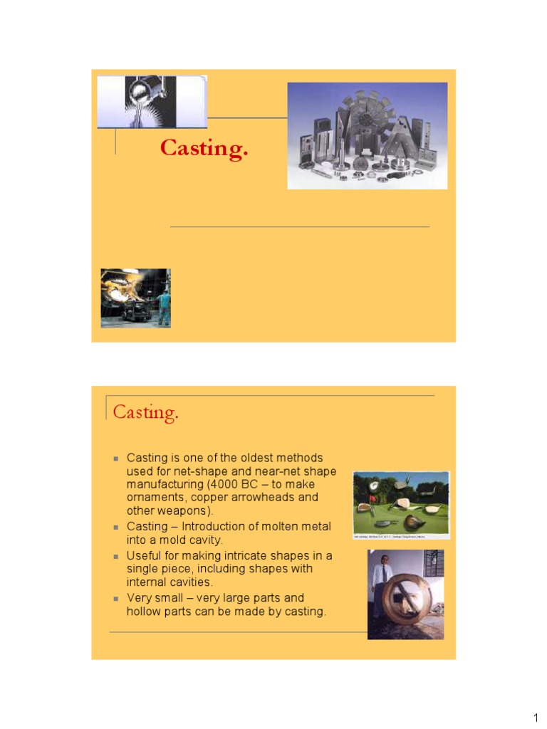 Casting PDF | Download Free PDF | Casting (Metalworking) | Freezing