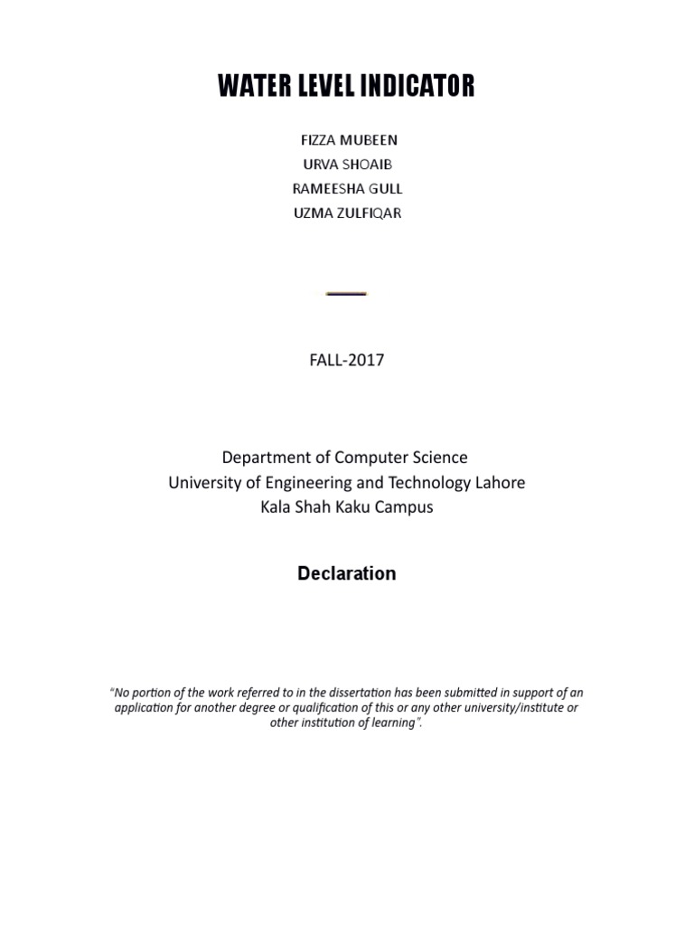 Water Level Indicator | PDF | Electronic Circuits | Electrical Engineering