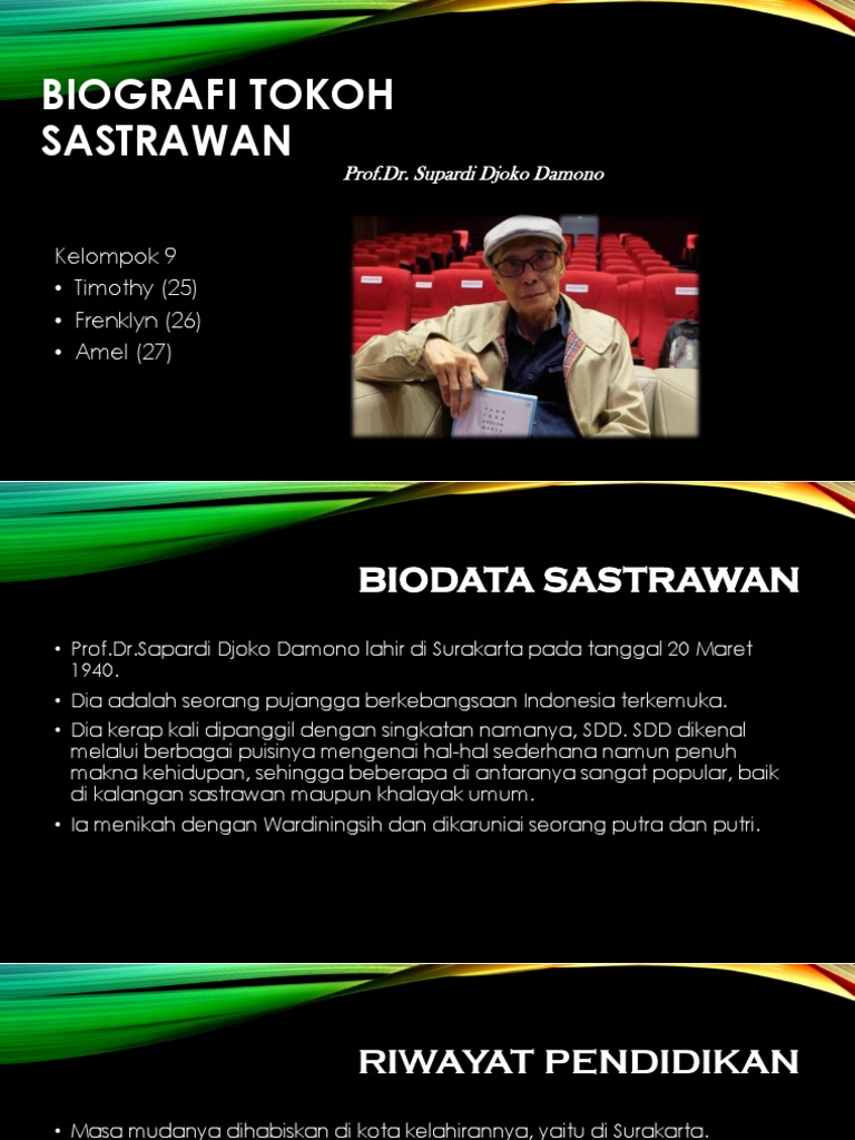 Biografi Tokoh Sastrawan | PDF
