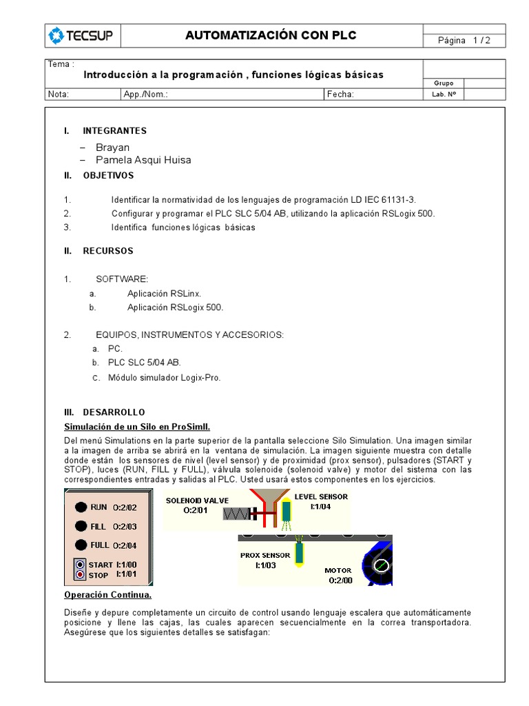 Lab 03 - Introduccion A La Programacion Funciones Logicas Basicas | PDF ...
