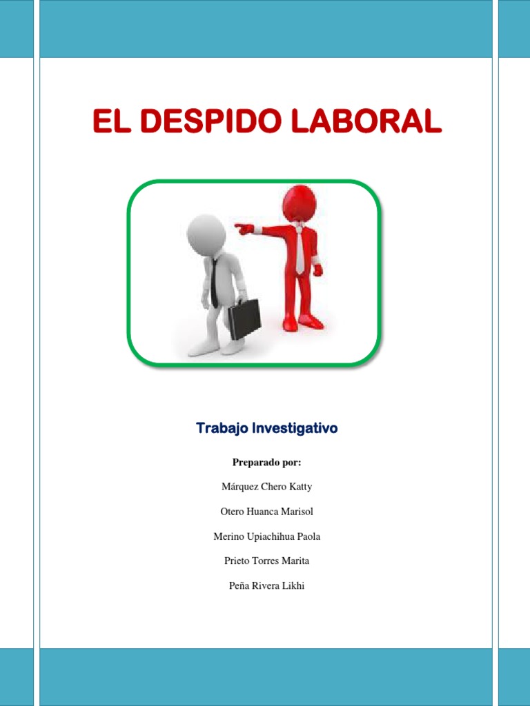Tipos y causas del despido laboral | PDF | Derecho laboral | Salario