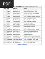 F1 2025 Race Schedule and Dates | PDF