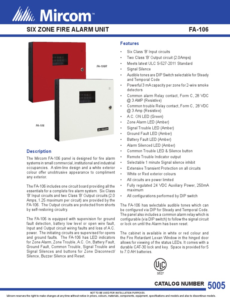 FA 106R Datasheet | PDF | Relay | Detector (Radio)