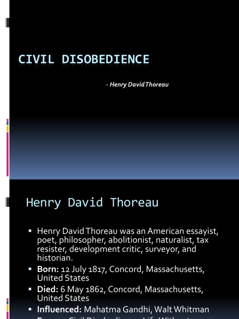 Unit 1 - Lesson-2 Civil | PDF | Civil Disobedience (Thoreau) | Henry ...