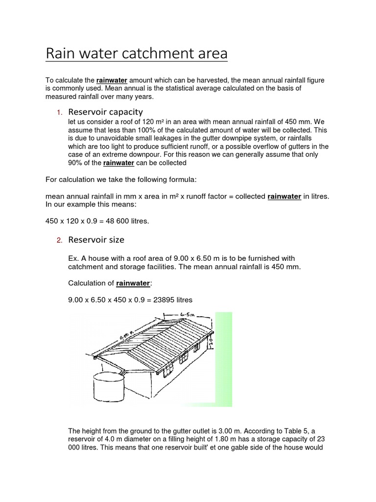Rain Water Catchment Area | Rain | Reservoir