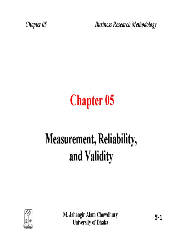 Measurement, Reliability, and Validity | PDF | Validity (Statistics) | Intelligence Quotient