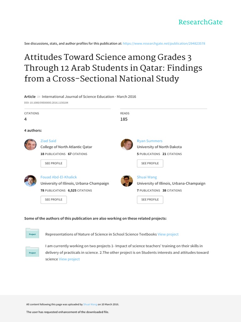 Education Mathematics | PDF | Qatar | Science