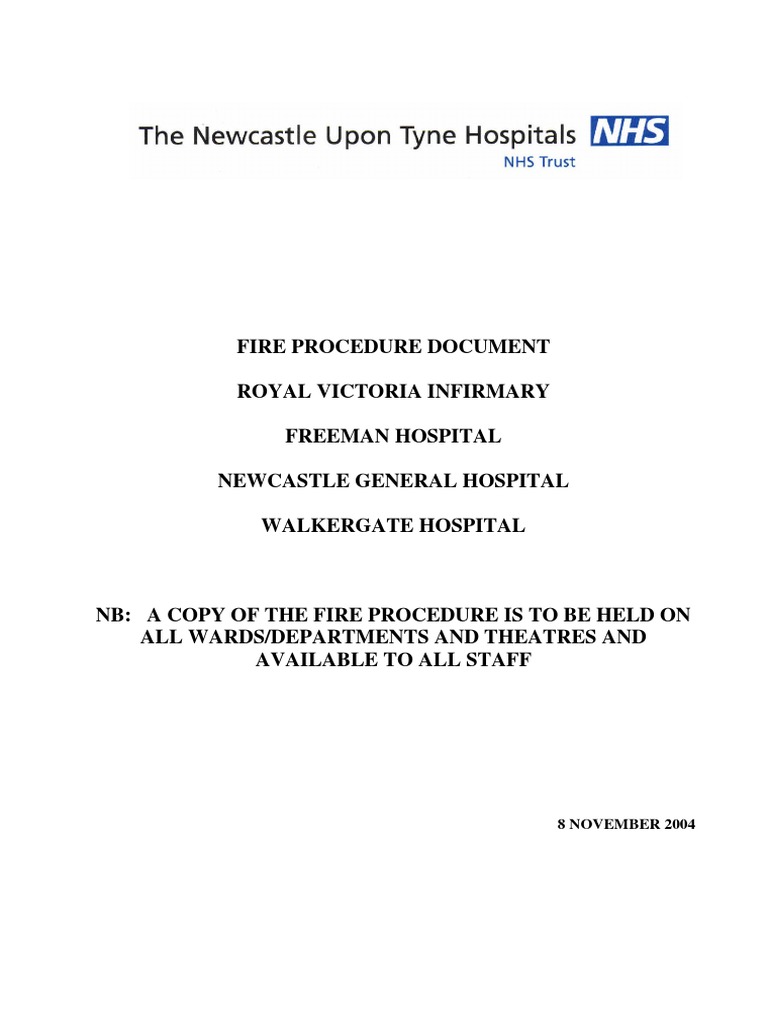 Fire Procedure 20041108 | PDF | Fire Safety | Emergency Medical Services