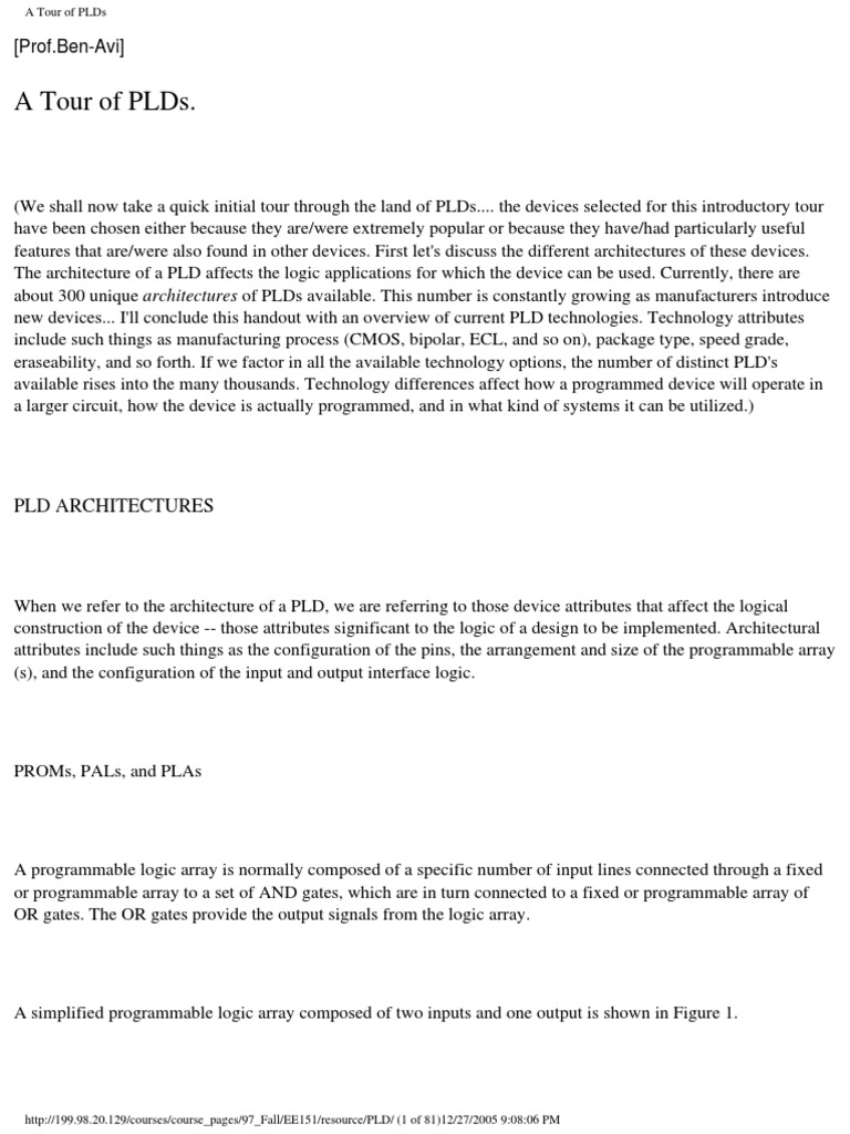 PLD | Download Free PDF | Logic Gate | Electronic Circuits