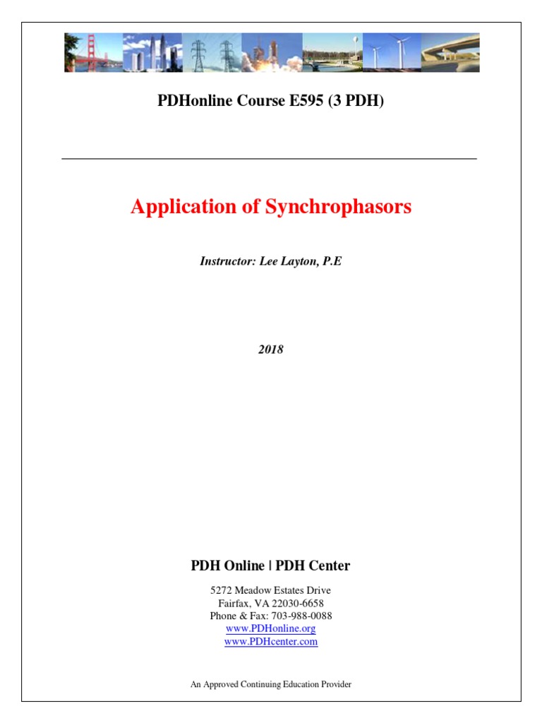 Application of Synchrophasors | PDF | Electrical Grid | Electrical Engineering