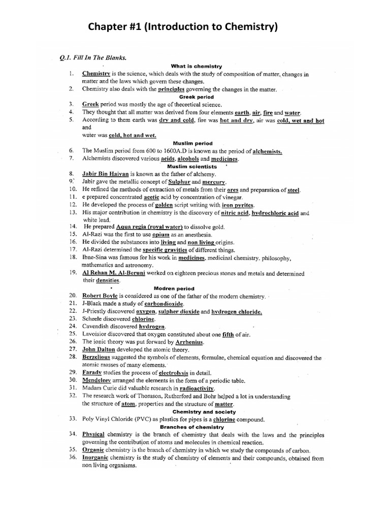 Introduction to Chemistry Overview | PDF