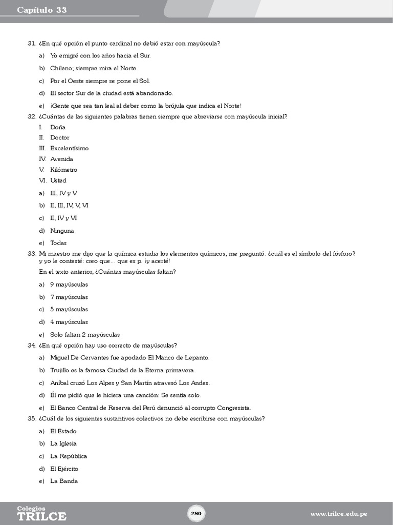 Uso de Mayúsculas y Puntuación en Español | PDF