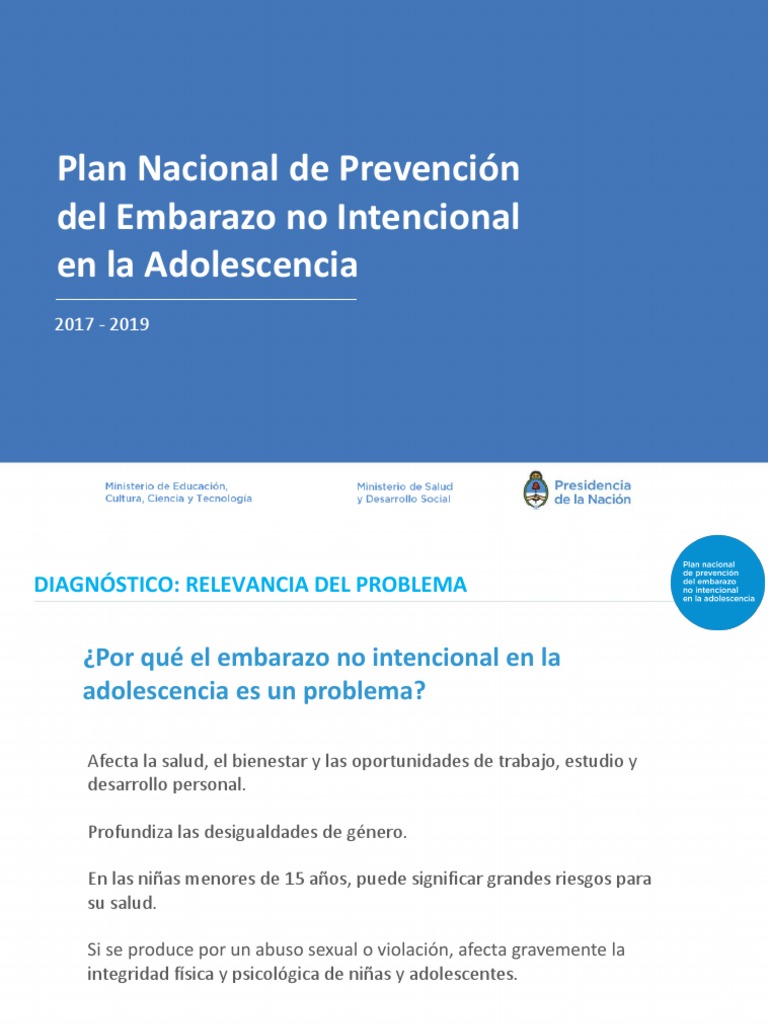 Presentacion Plan Enia 2019 VF | PDF | Embarazo en la adolescencia ...
