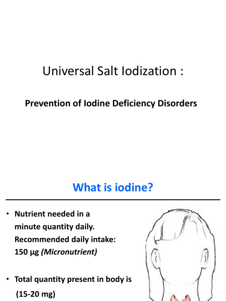 6 Universal Salt Iodization | PDF | Salt | Wellness