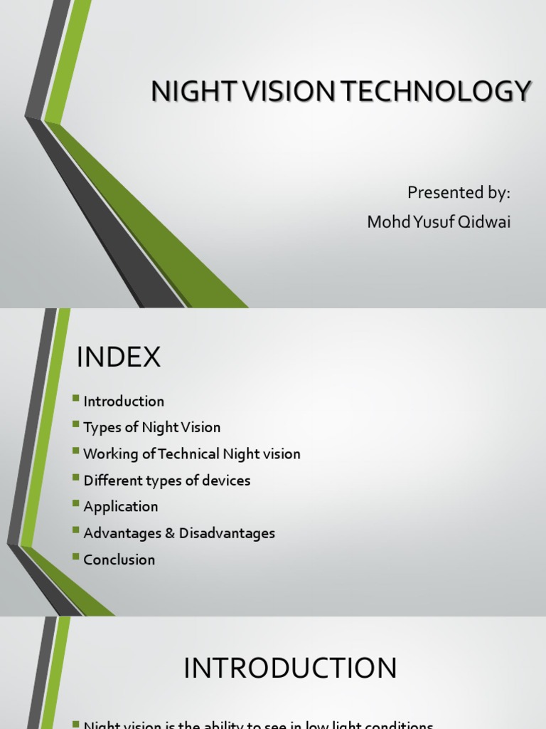 Night Vision Technology | PDF | Visual Perception | Light