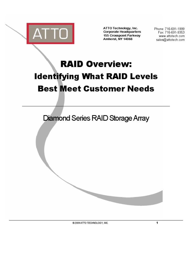 RAID Overview:: Identifying What RAID Levels Best Meet Customer Needs ...