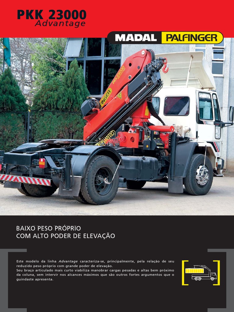 Hoja técnica de Madal Palfinger PK23000 | Equipamento Industrial | Economia