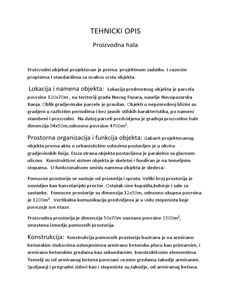 Nas Tehnicki Opis | PDF
