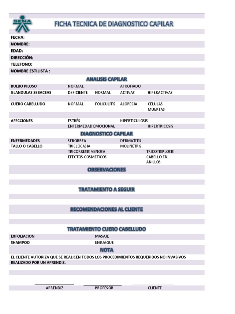 Ficha de Diagnostico | Enfermedades y trastornos | Especialidades Medicas