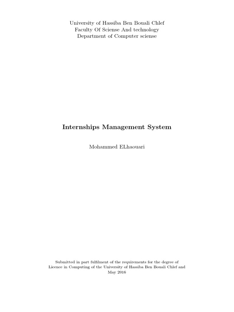 Internships Management System PDF | PDF | Unified Modeling Language ...