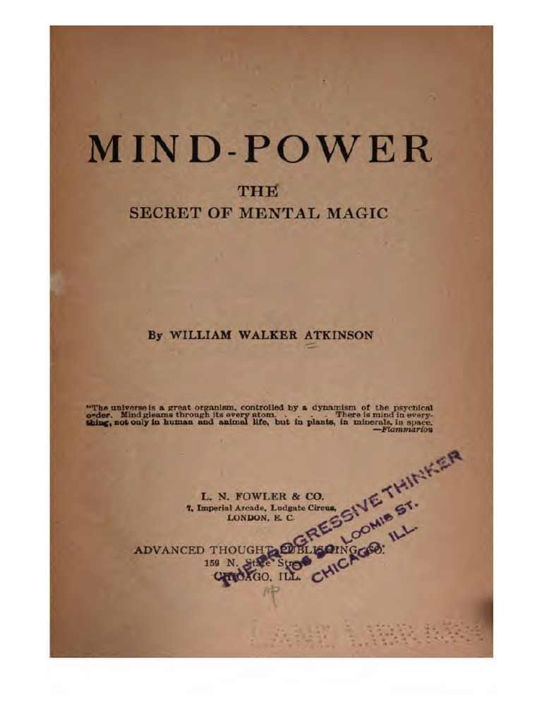 William Walker Atkinson - Mind Power PDF | PDF | Nature