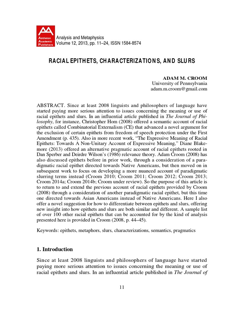 Racial Epithets, Characterizat | PDF | Romeo And Juliet | Metaphor