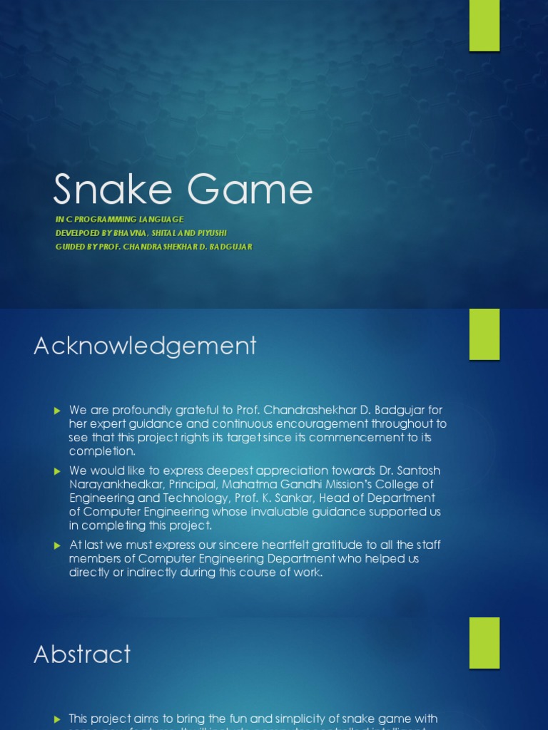 Snake Game | PDF | Programming Language | Design
