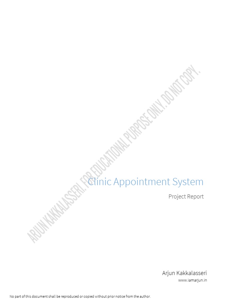Clinic Appointment System PDF | PDF | Php | Databases